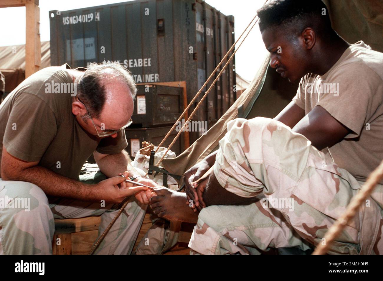 CHIEF Hospital Corpsman Meredith Morris treats Mess SPECIALIST/SEAMAN ...