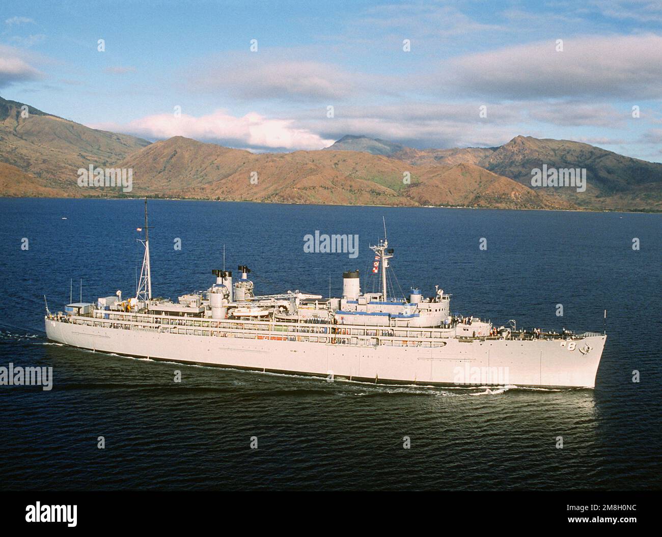A starboard view of the repair ship USS JASON (AR-8) underway. Base ...