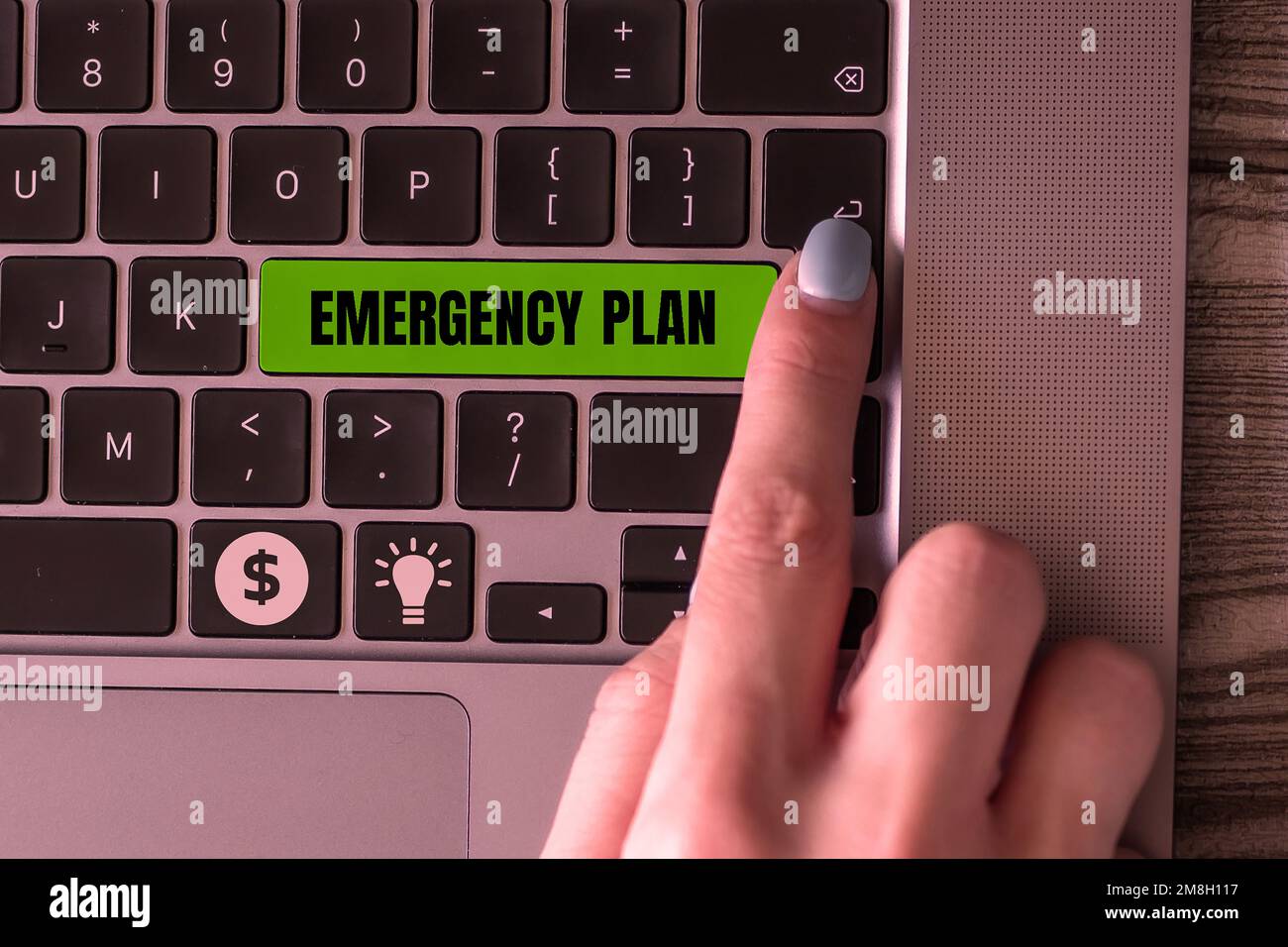 Sign displaying Emergency Plan. Internet Concept Procedures for ...