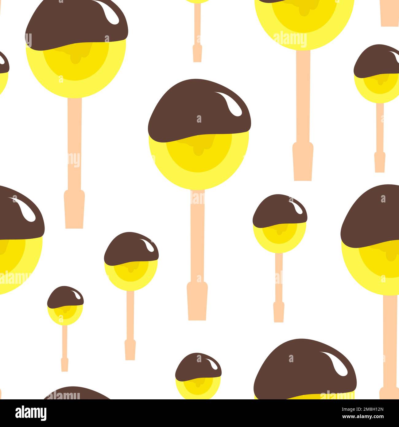 Banana slice in chocolate seamless pattern Stock Vector Image & Art - Alamy