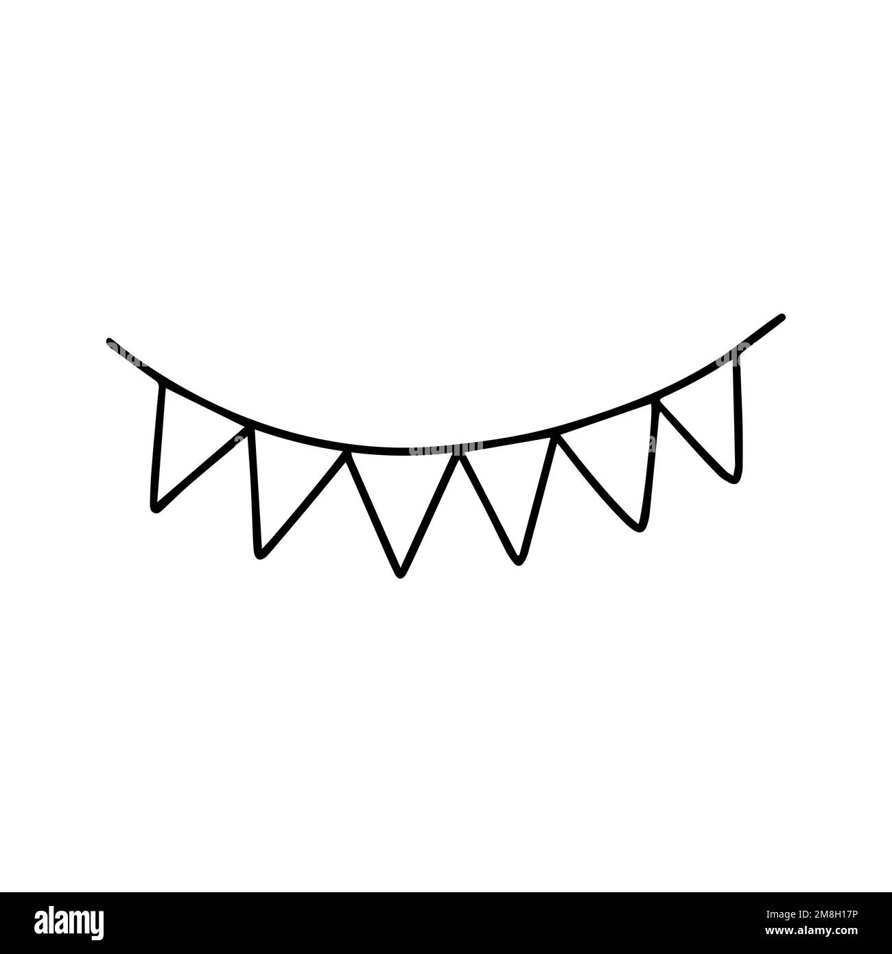 Party bunting decoration Black and White Stock Photos & Images - Alamy