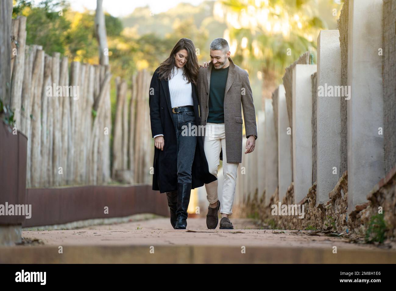 Couple enjoy nature walk in hi-res stock photography and images - Alamy