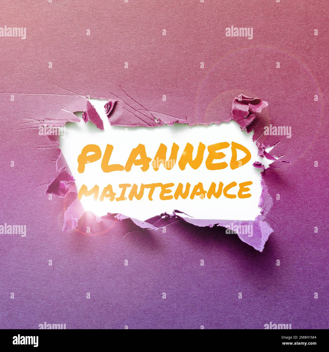 Writing displaying text Planned Maintenance. Internet Concept Check ups ...