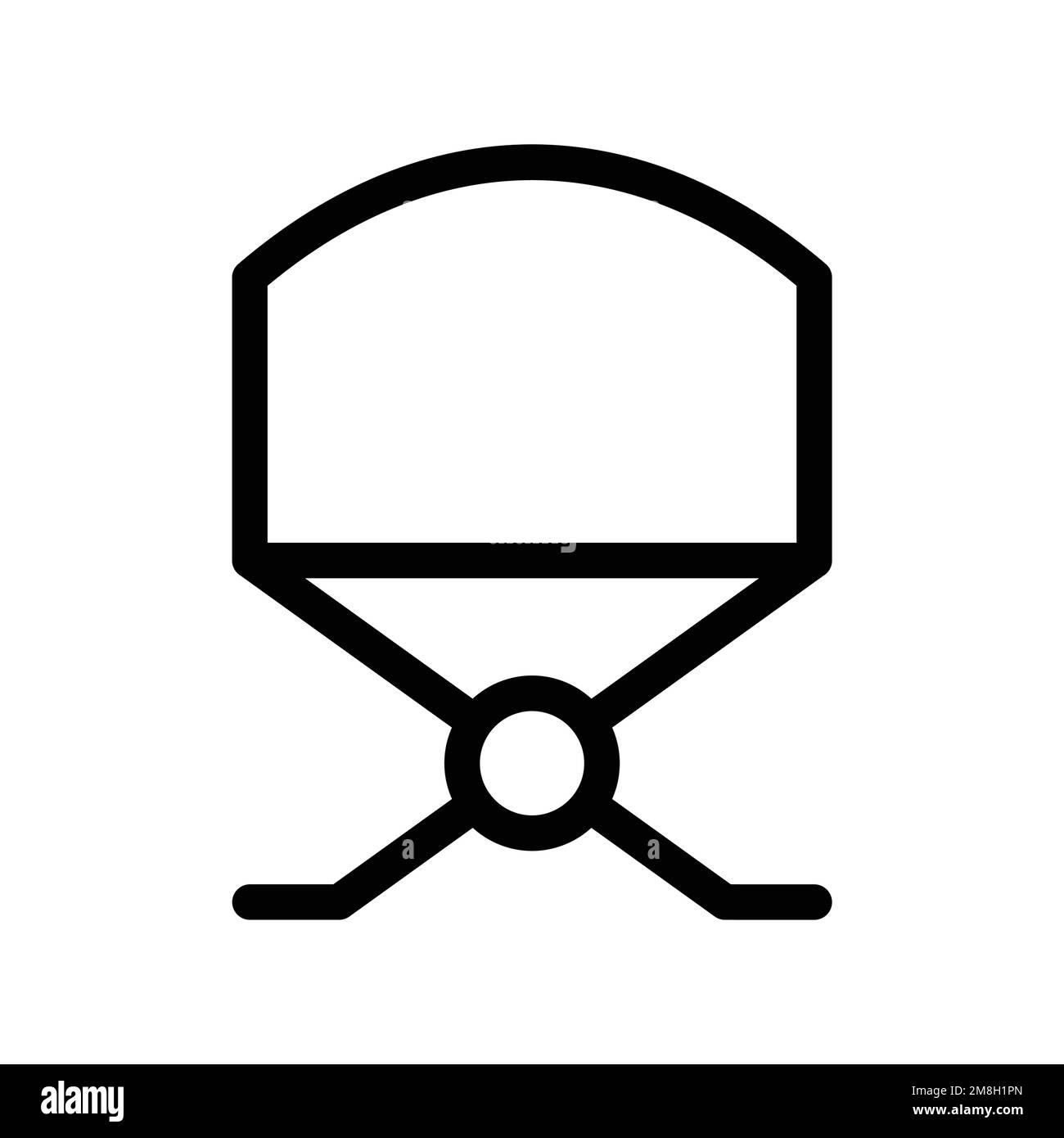 Director chair line icon isolated on white background. Black flat thin ...