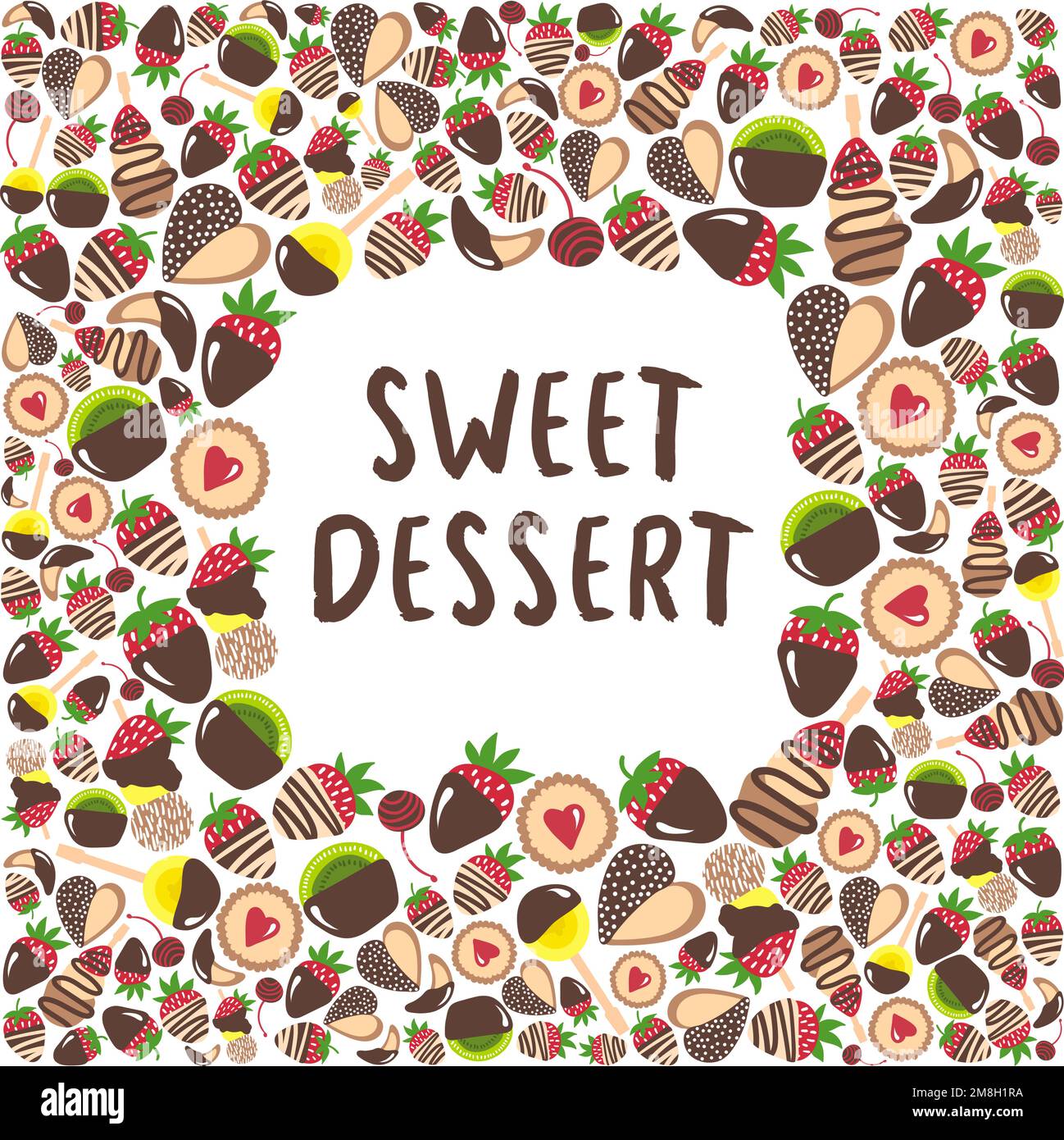 Vector sweets set frame Stock Vector Image & Art - Alamy