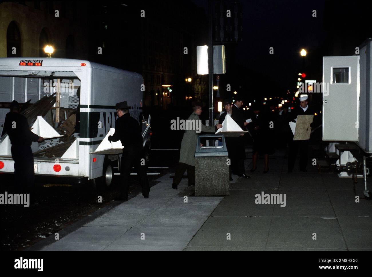 Practice Inaugural Parade. The route control tream for 15th and ...