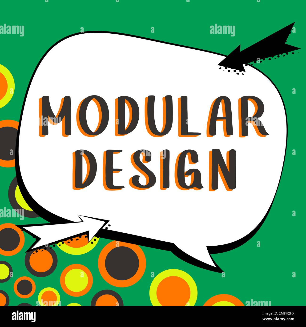 Sign Displaying Modular Design Word Written On Product Designing To Produce Product By