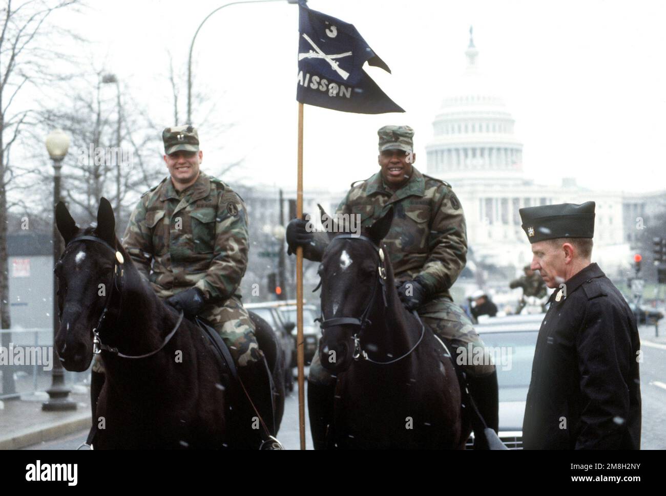 Practice Inaugural Parade. CPT Brian Whalen and SPECIALIST Octavis ...