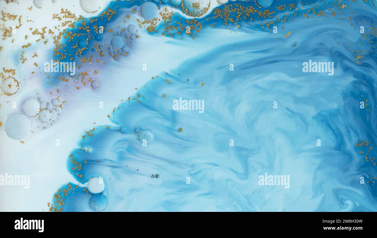 Abstract blue watercolor with gold glitter background vector Stock ...