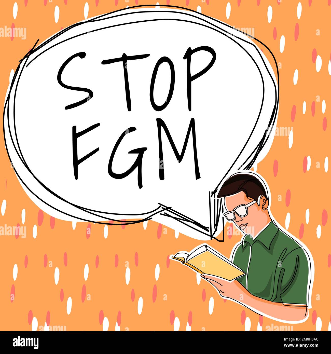 Handwriting text Stop Fgm. Concept meaning Put an end on female genital ...
