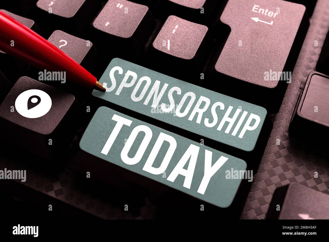 Writing displaying text Sponsorship. Business idea Position of being a ...
