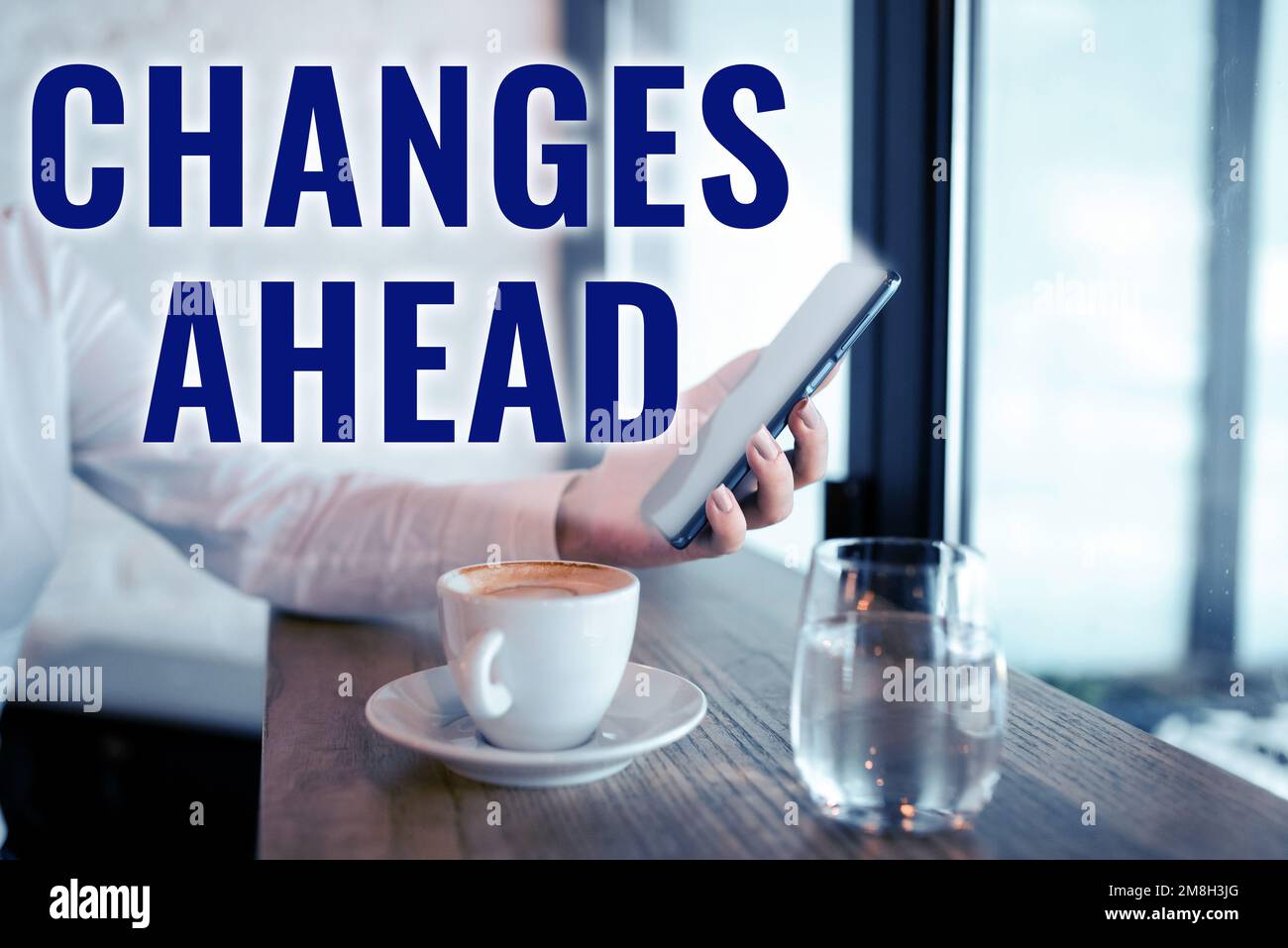 Text showing inspiration Changes Ahead. Business idea to replace with ...