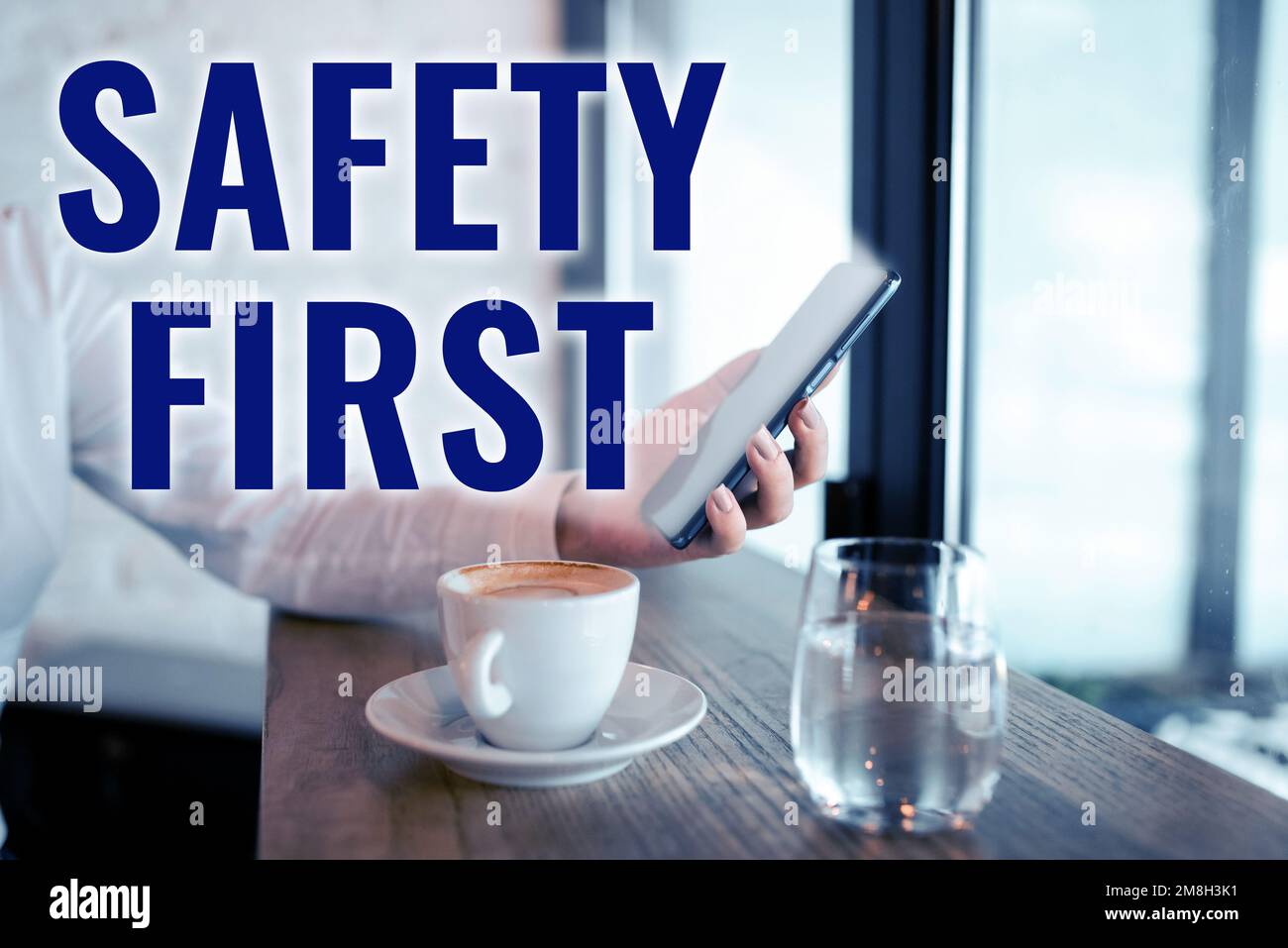 Conceptual display Safety First. Business concept Avoid any unnecessary ...