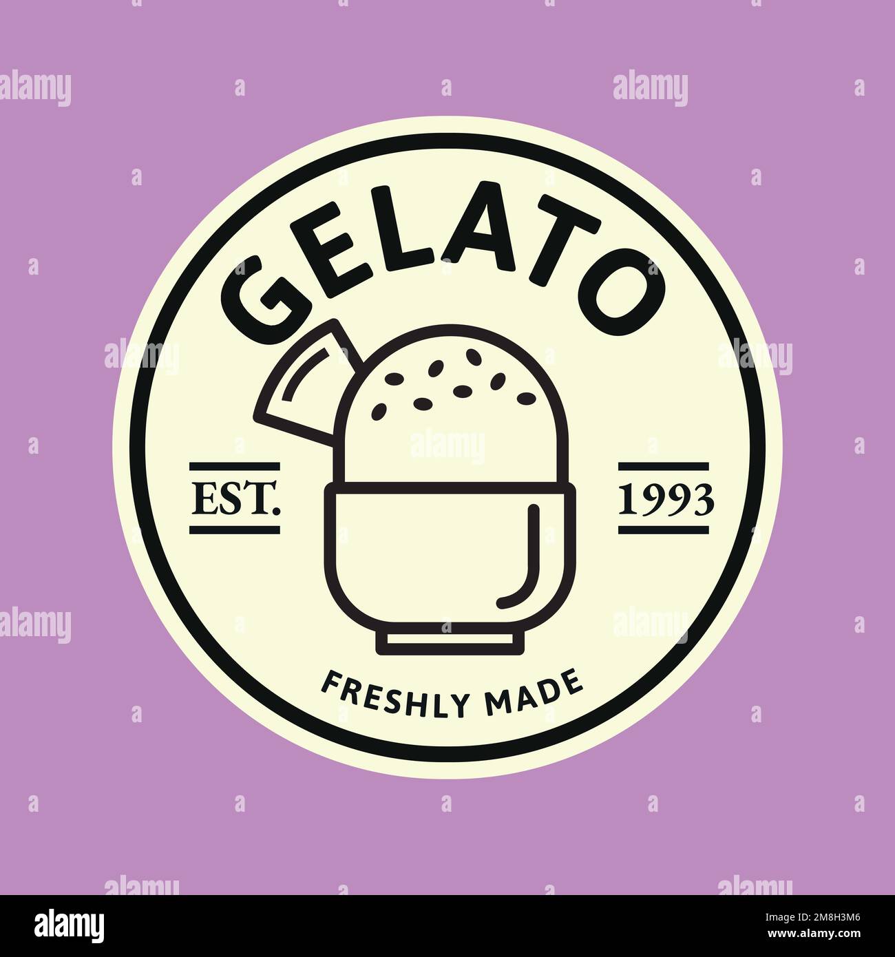 Gelato drawing Stock Vector Images - Alamy