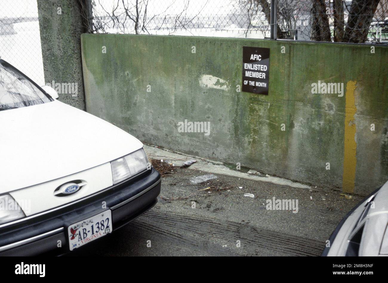 A view of Armed Forces Inaugural Committee (AFIC) parking areas and ...