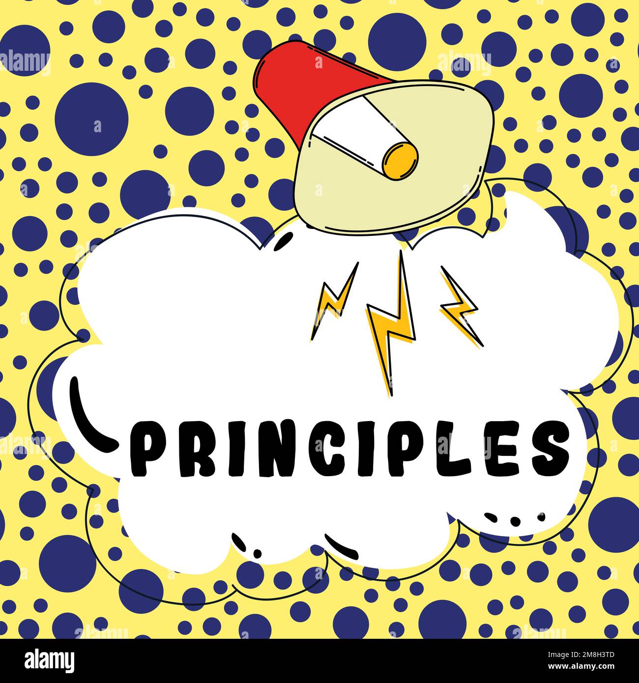 Handwriting text Principles. Word Written on fundamental truth that ...