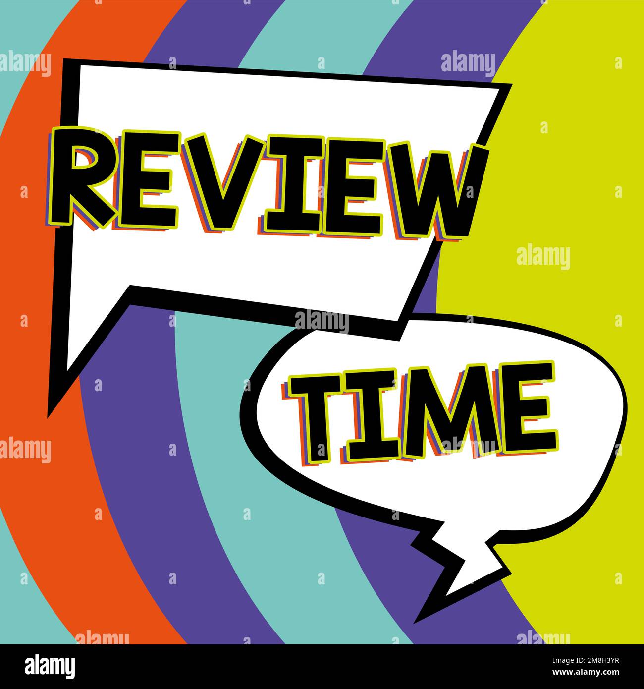 Text caption presenting Review Time. Conceptual photo situation or ...