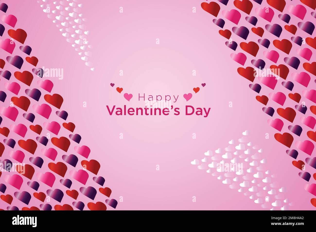 beautiful love card background design for happy valentines day Stock ...