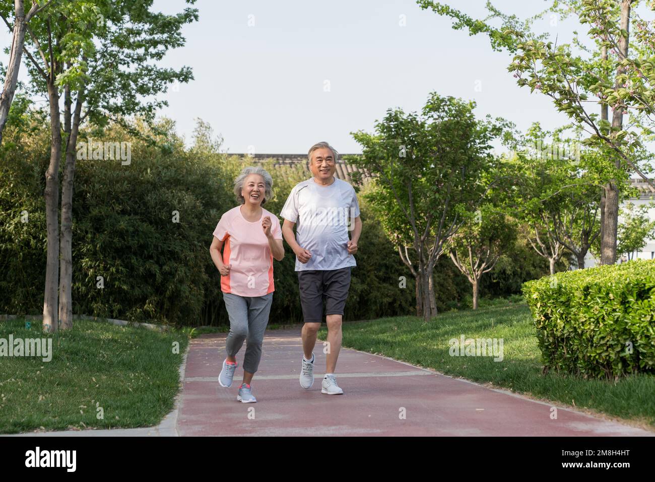 Elderly couples health movement Stock Photo - Alamy