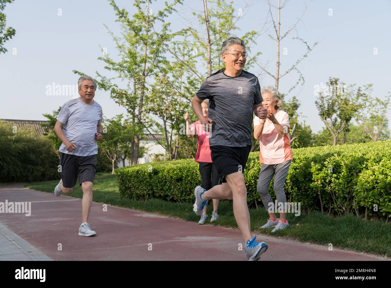 Elderly couples health movement Stock Photo - Alamy