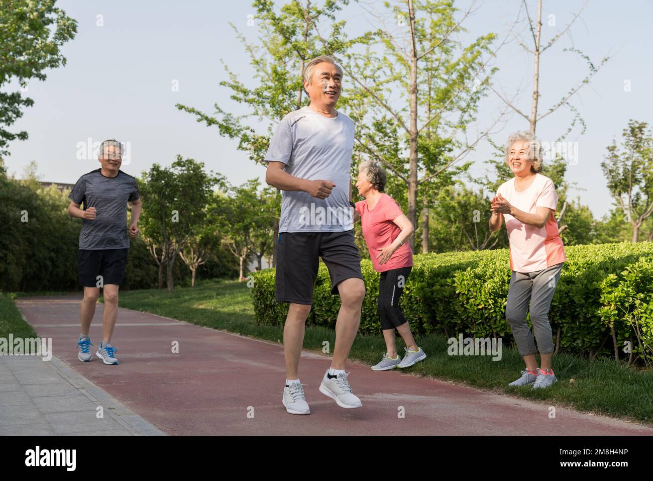 Elderly couples health movement Stock Photo - Alamy