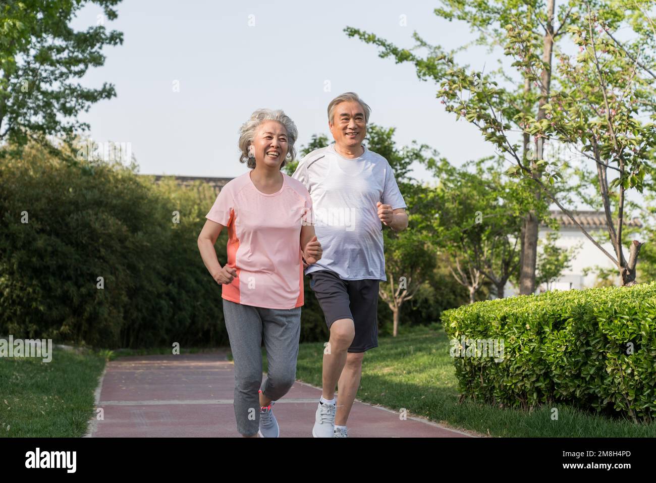 Elderly couples health movement Stock Photo - Alamy