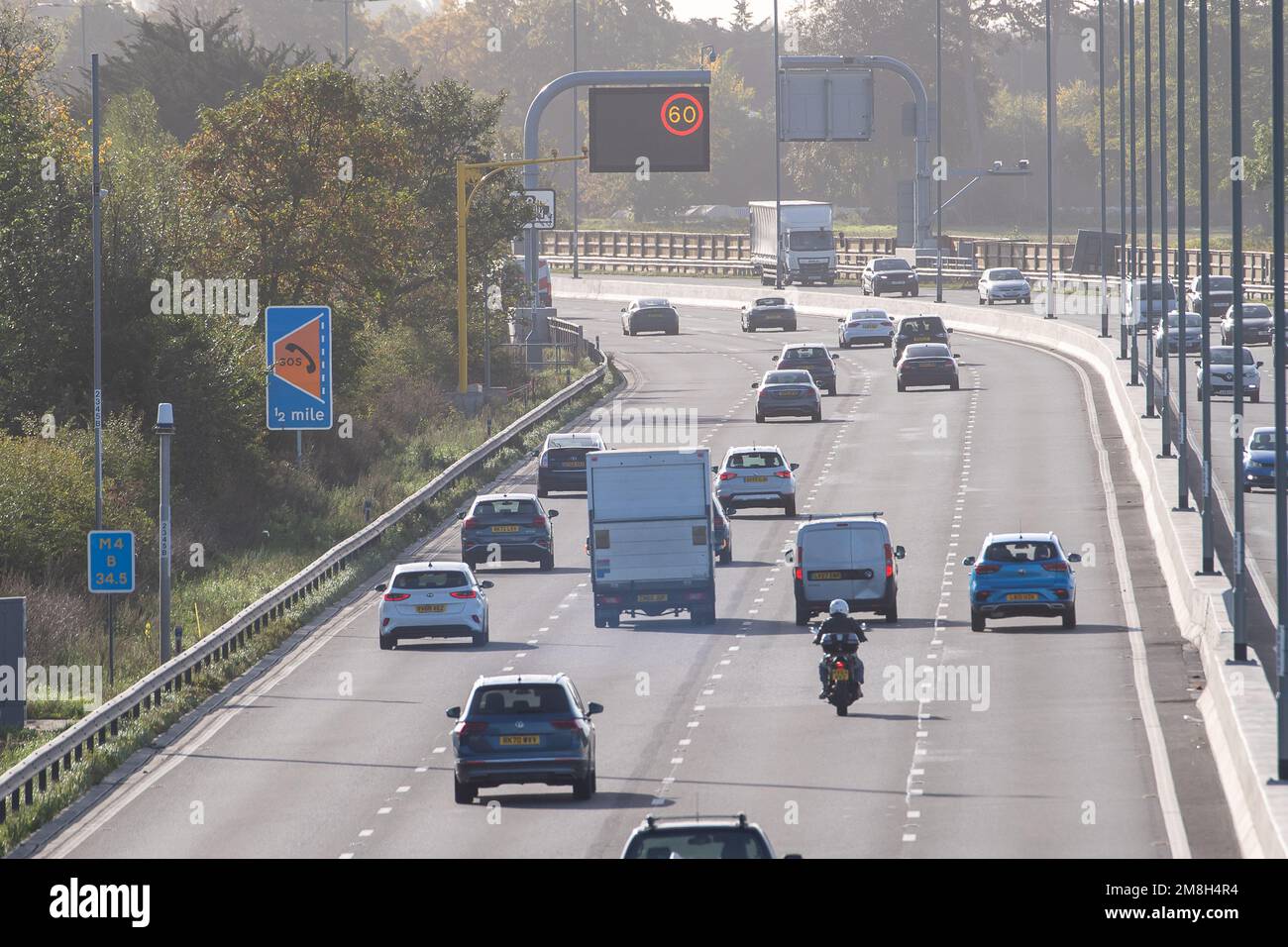 Datchet, Berkshire, UK. 6th October, 2022. Stopped Vehicle Detection ...