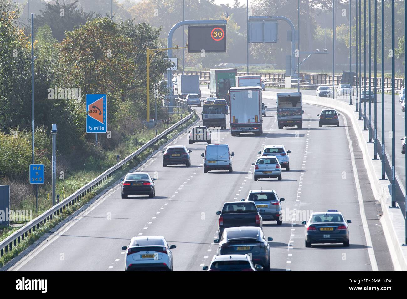 Datchet, Berkshire, UK. 6th October, 2022. Stopped Vehicle Detection ...