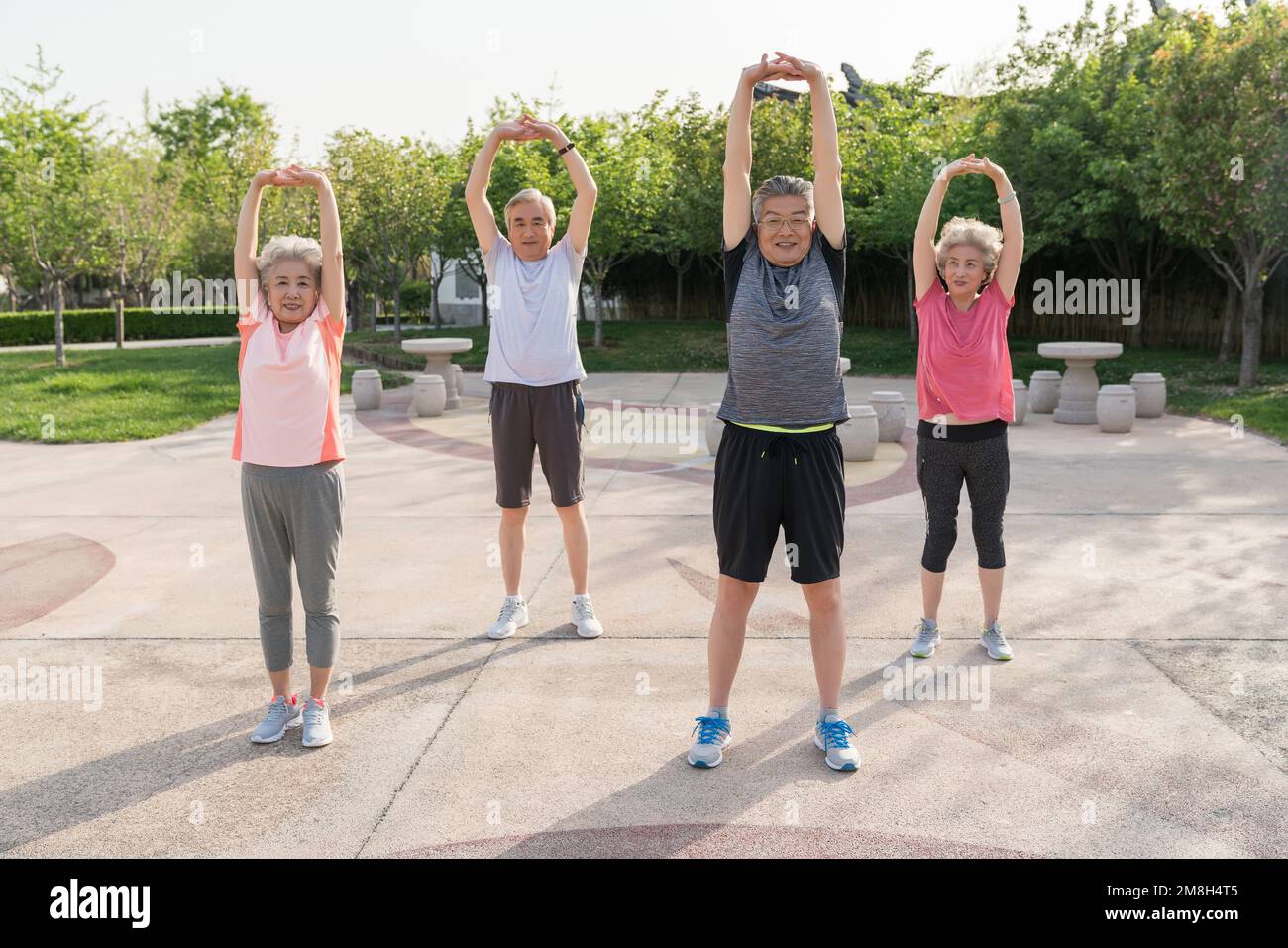 Elderly couples health movement Stock Photo - Alamy