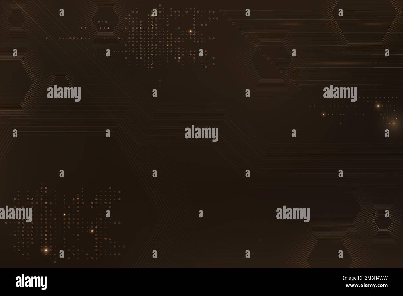 Brown data technology background vector with circuit board Stock Vector ...