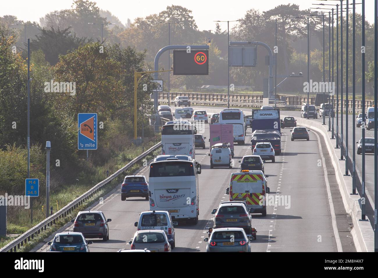 Datchet, Berkshire, UK. 6th October, 2022. Stopped Vehicle Detection ...