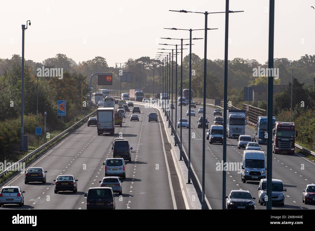 Datchet, Berkshire, UK. 6th October, 2022. Stopped Vehicle Detection ...