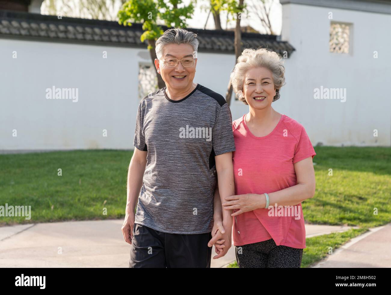Elderly couples health movement Stock Photo - Alamy