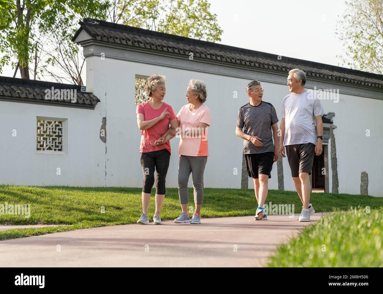Elderly couples health movement Stock Photo - Alamy