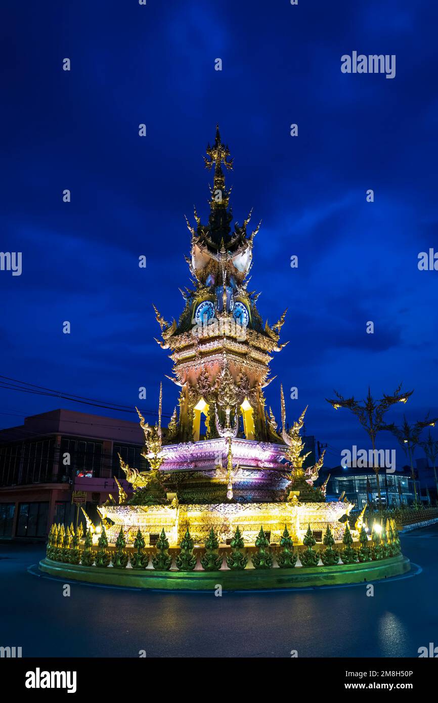Chiang Rai, Thailand. 16th May, 2022. The Clock Tower in Chiang Rai was ...