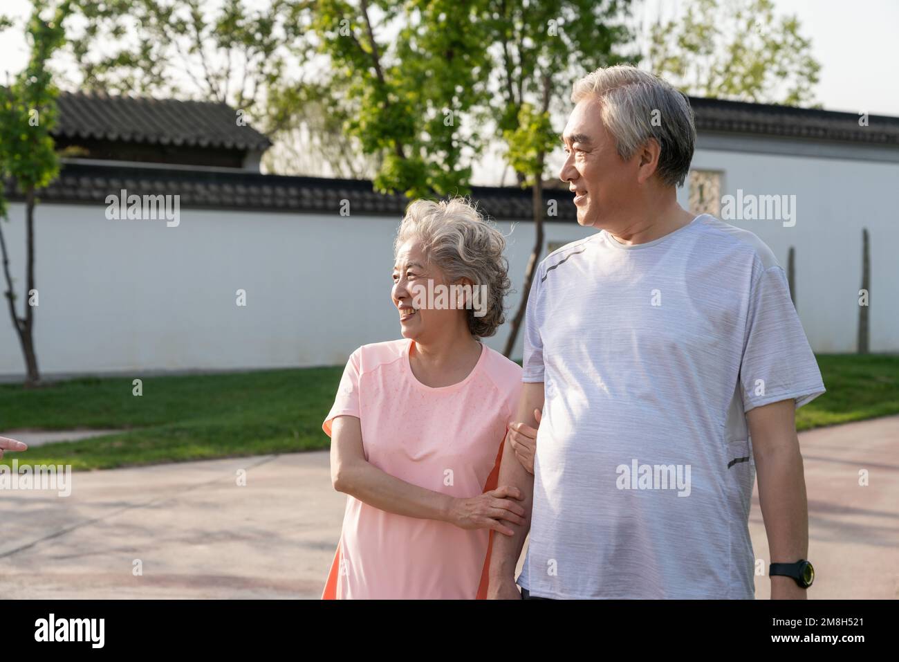 Elderly couples health movement Stock Photo - Alamy