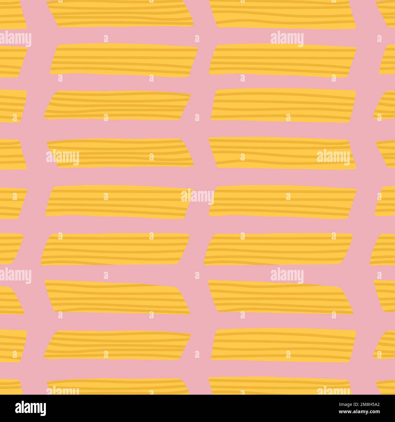 Penne pasta food pattern vector background in pink cute doodle style ...