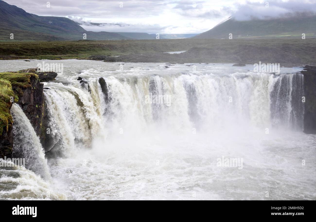 A view of Godafoss waterfall in Iceland Stock Photo - Alamy