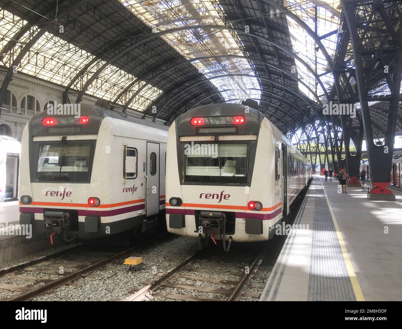 regional train in the station of Barcelona France Stock Photo - Alamy