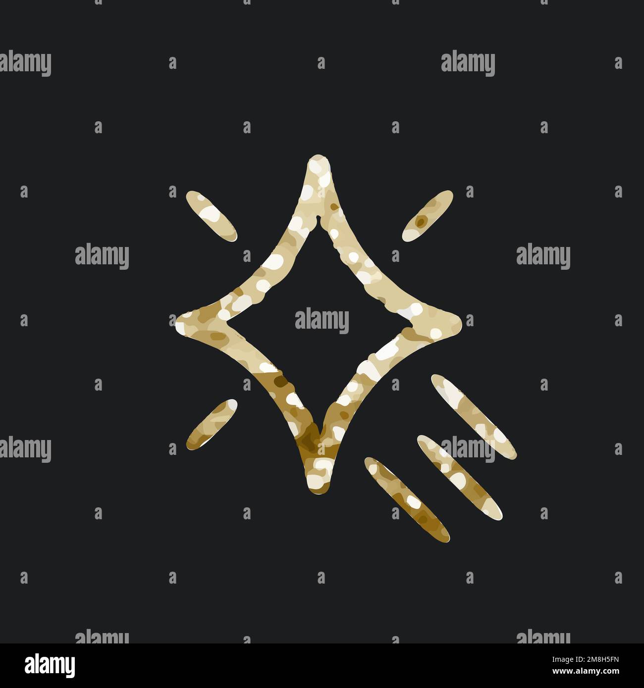 Sparkling stars vector icon with glitter texture on black background Stock Vector Image & Art ...