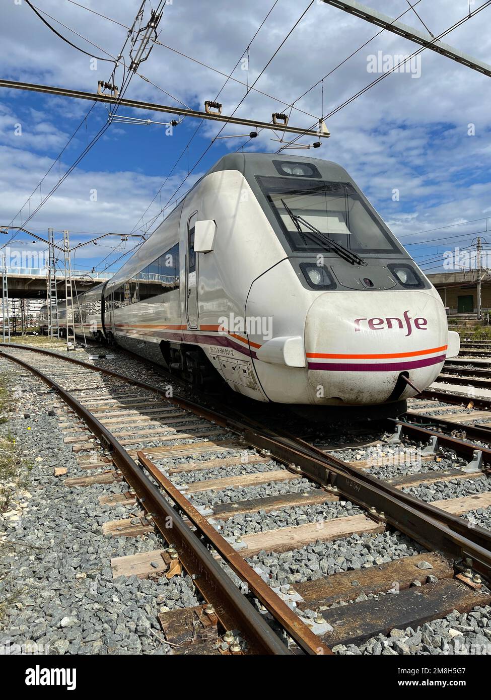 regional train on the Spanish railway line Stock Photo - Alamy