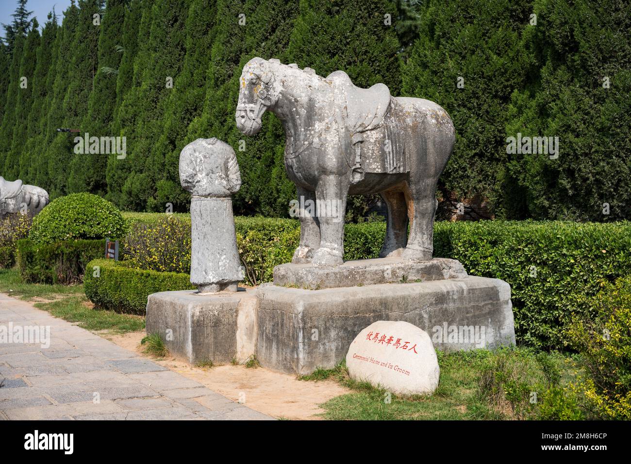 War horse and horse golem Stock Photo - Alamy