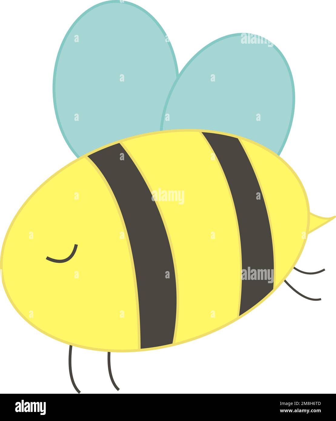 Cute bee cartoon with pastel colors Stock Vector Image & Art - Alamy