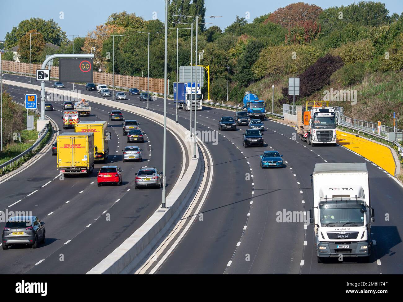 Slough, Berkshire, UK. 6th October, 2022. Stopped Vehicle Detection ...