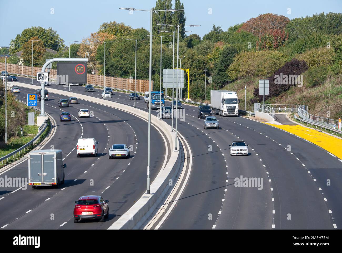 Slough, Berkshire, UK. 6th October, 2022. Stopped Vehicle Detection ...