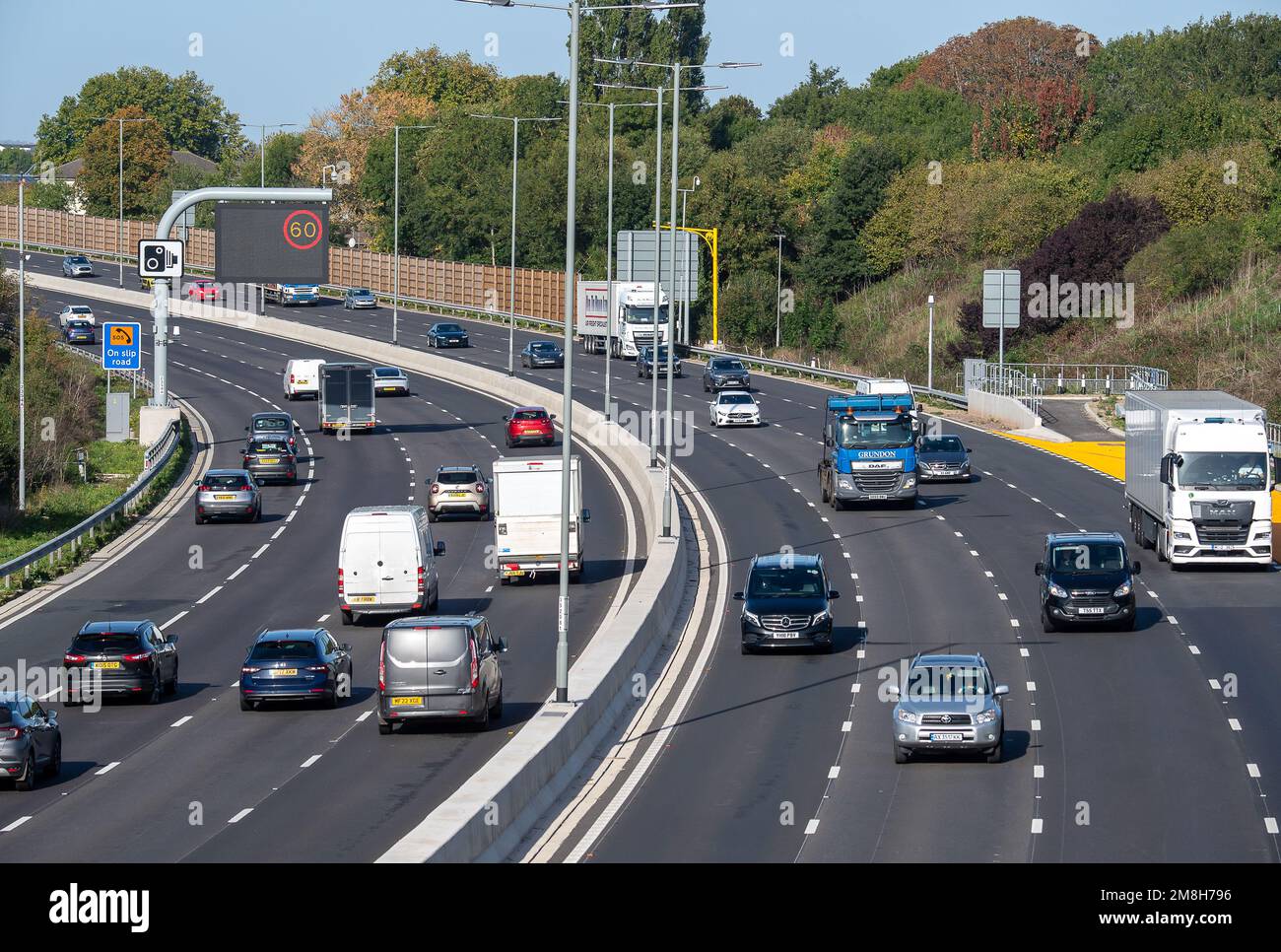 Slough, Berkshire, UK. 6th October, 2022. Stopped Vehicle Detection ...