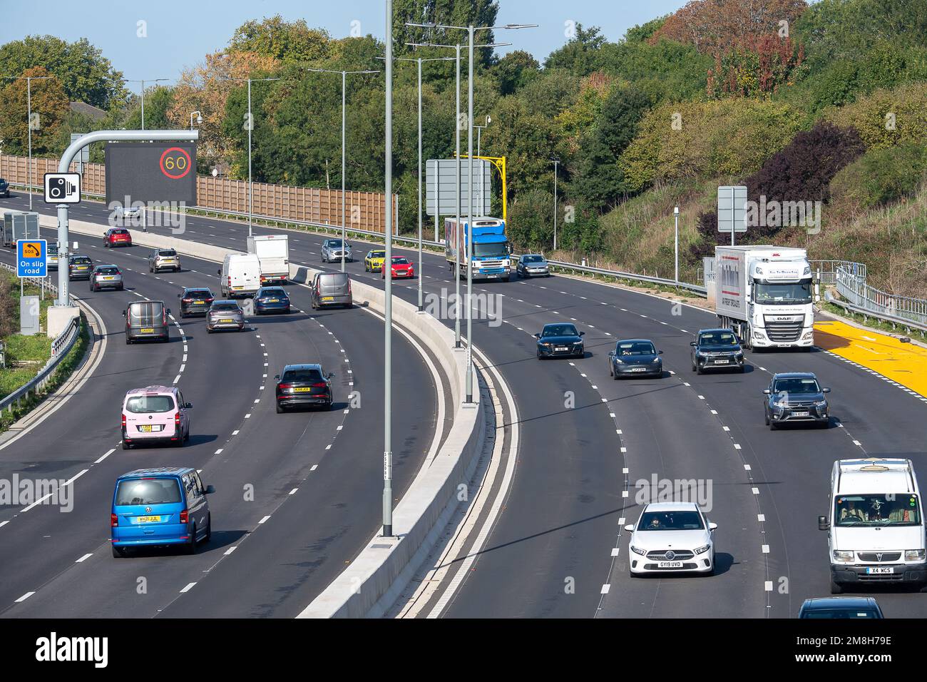 Slough, Berkshire, UK. 6th October, 2022. Stopped Vehicle Detection ...