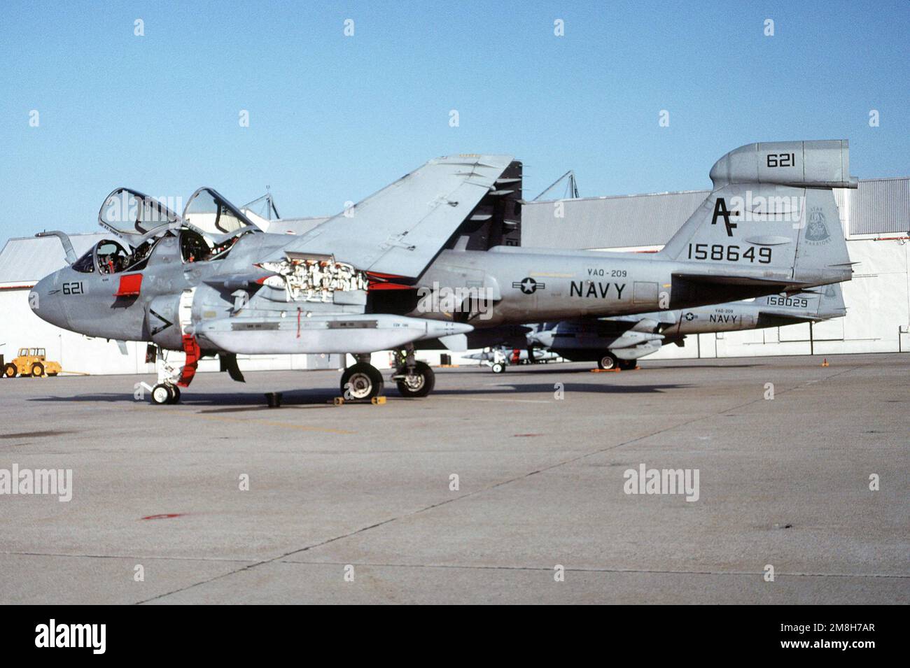 A left side view of a Tactical Electronic Warfare Squadron 209 (VAQ-209 ...