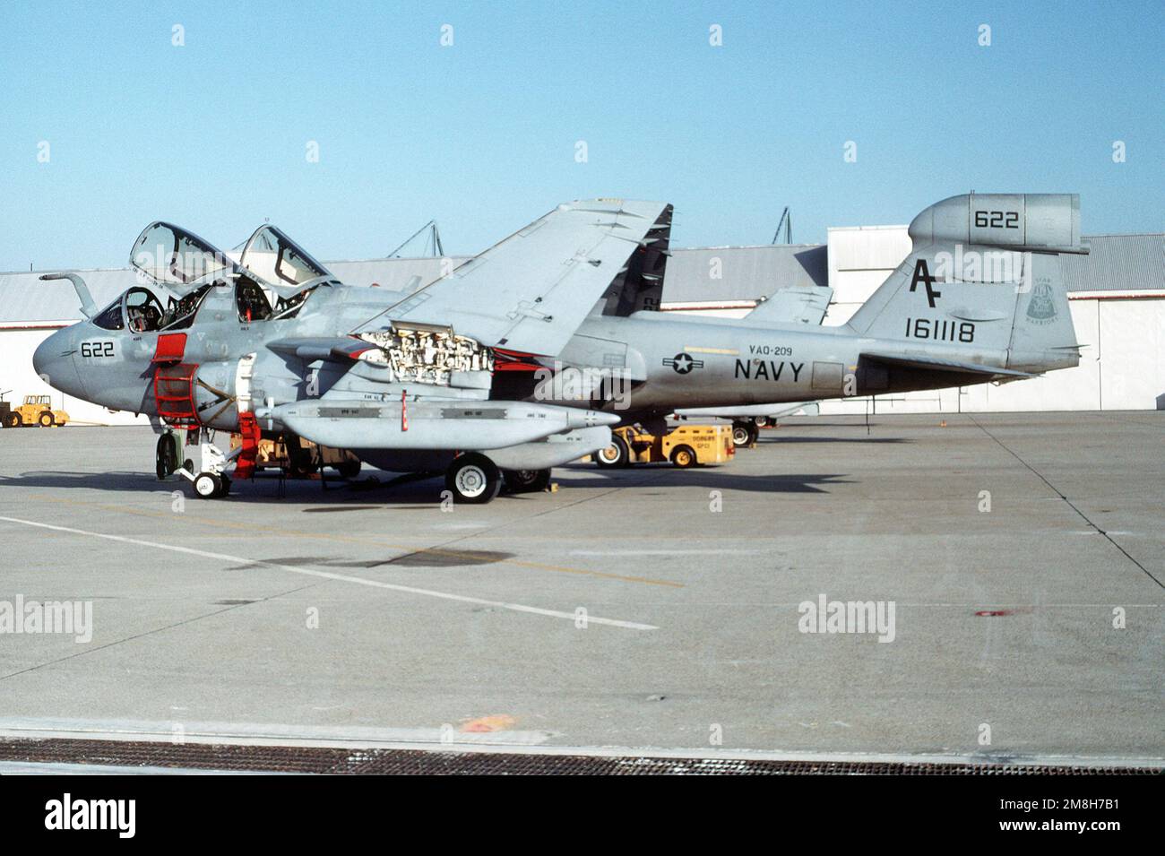 A left side view of a Tactical Electronic Warfare Squadron 209 (VAQ-209 ...