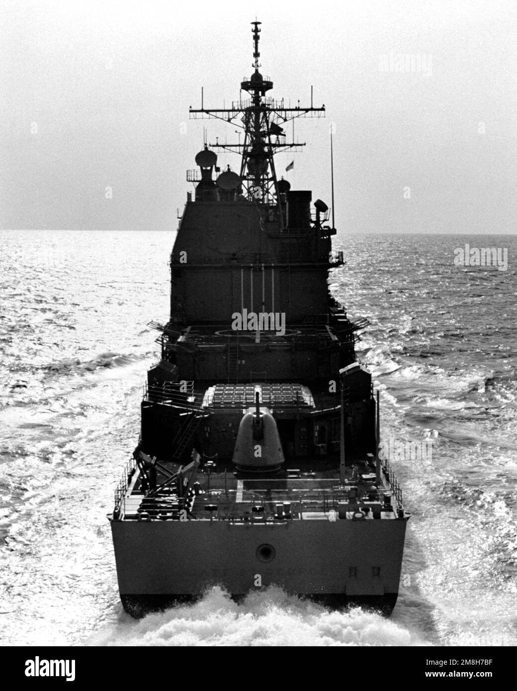 A stern view of the guided missile cruiser CAPE ST. GEORGE (CG-71 ...